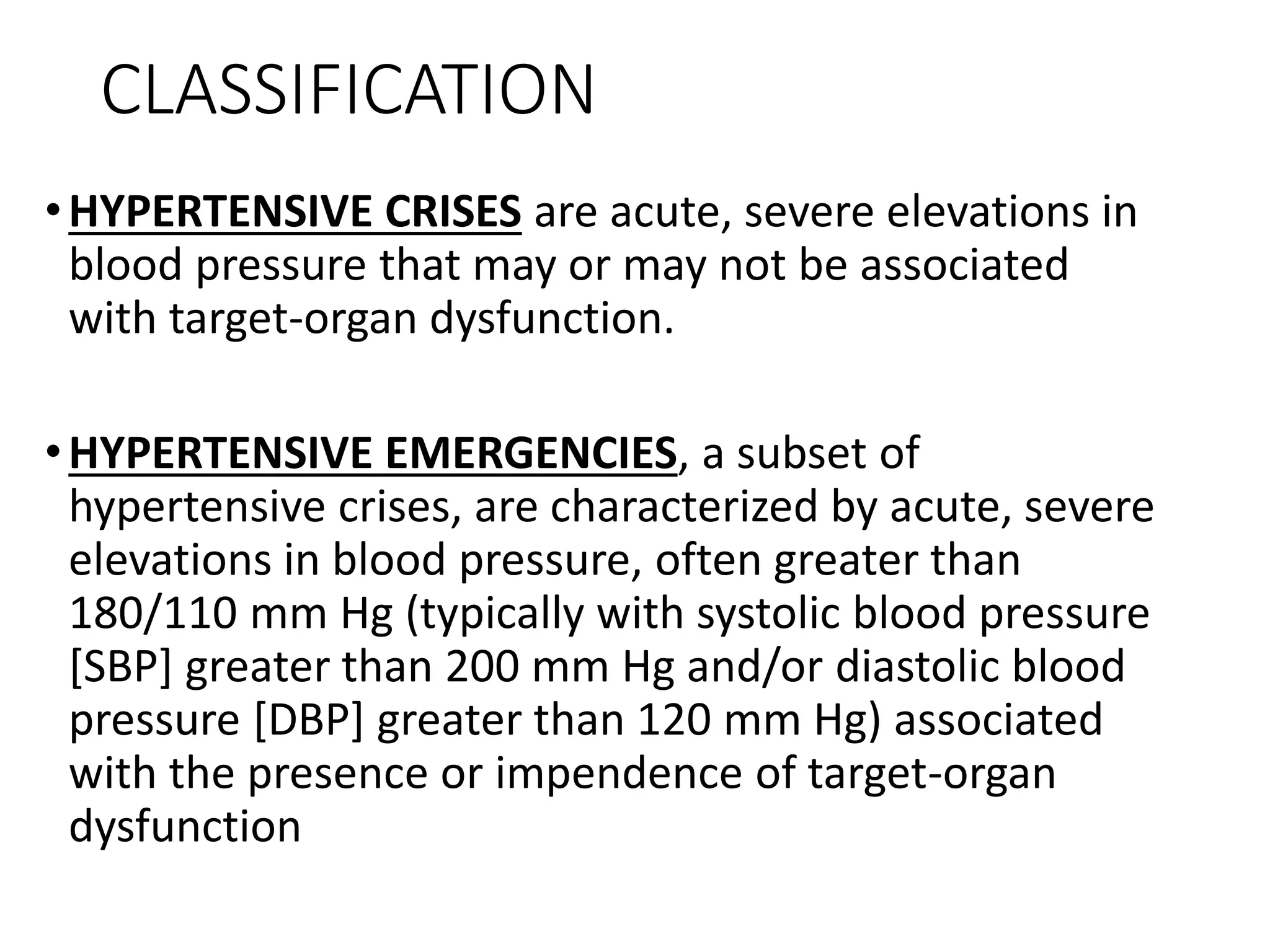 Hypertensive Emergencies | PPT