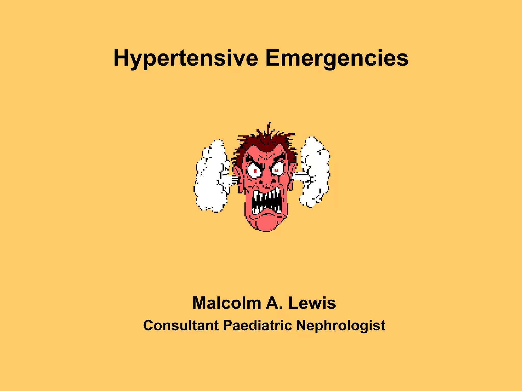 Hypertensive emergencies [4] | PPT