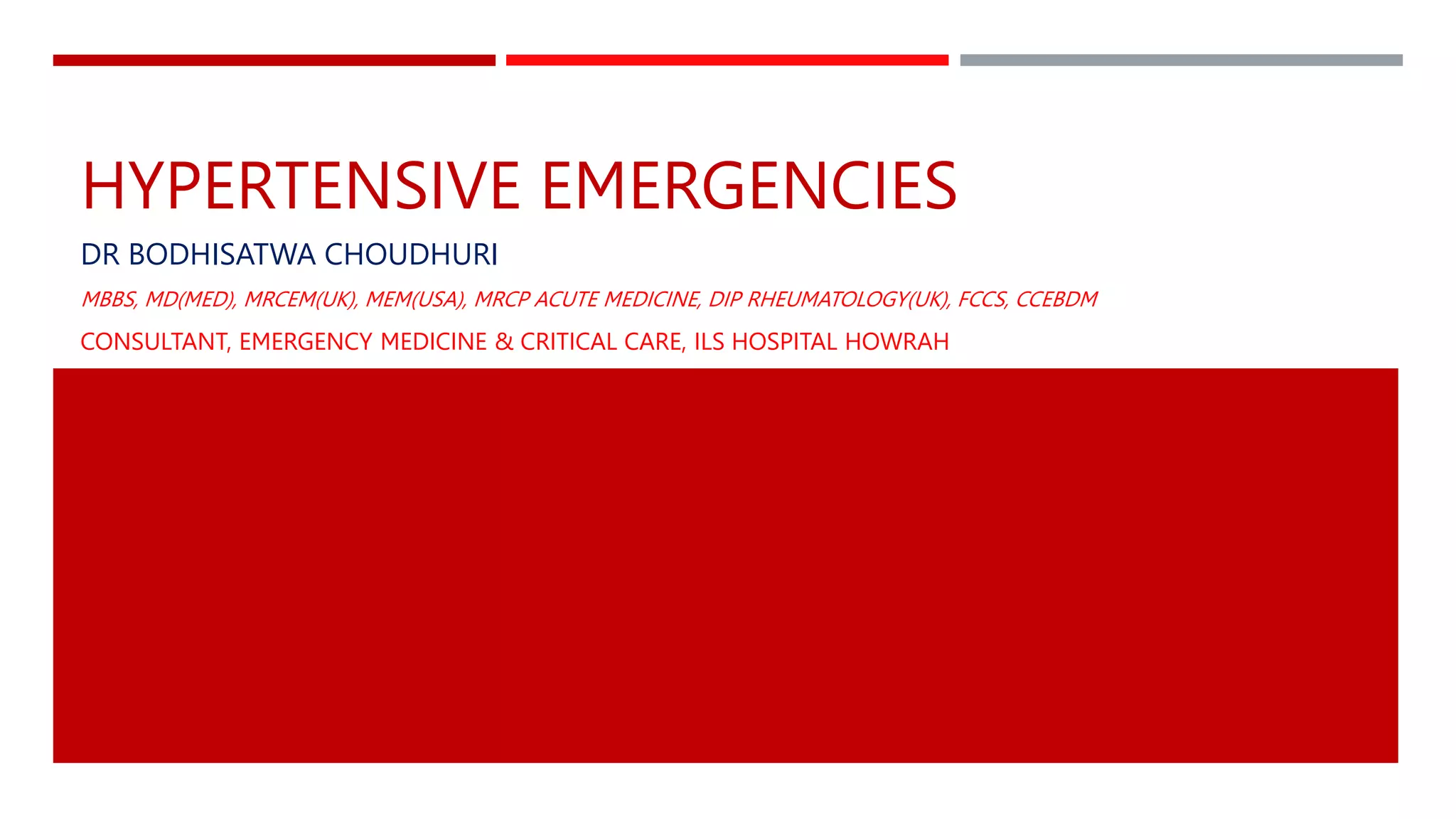 Hypertensive Emergencies | PPT