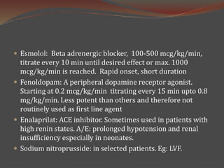 Hypertensive emergencies in children | PPTX