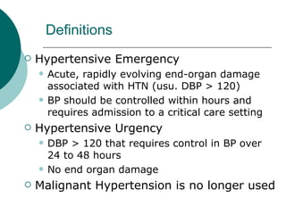 Hypertensive emergency | PPT