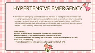 HYPERTENSIVE EMERGENCY and management.pptx