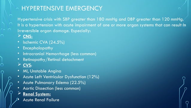 Hypertensive Emergency.pptx by dr numan cmh nowshera | PPT