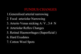 Hypertensive retinopathy,Dr M SAQUIB | PDF