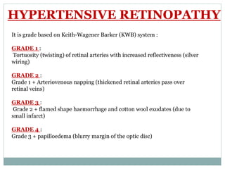 Hypertensive retinopathy and diabetic retinopathy | PPTX