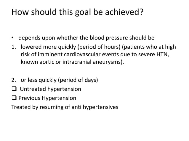 Hypertensive urgency and emergency.pptx | Heart and Cardiovascular ...