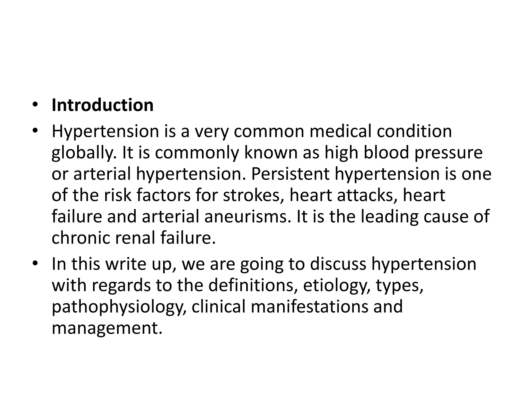 hypertention.ppt how to diagnose and management | PPT