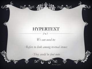 Hypertext | PPT