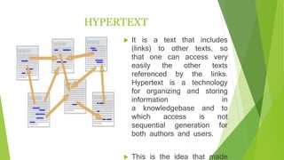 Hypertext, hypermedia and multimedia Karina Chancusig | PPTX