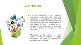 Hypertext, hypermedia and multimedia Karina Chancusig | PPTX