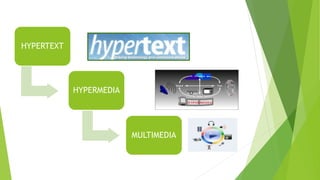 Hypertext, hypermedia and multimedia Karina Chancusig | PPTX