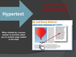 Hypertext, hypermedia and multimedia | PPTX