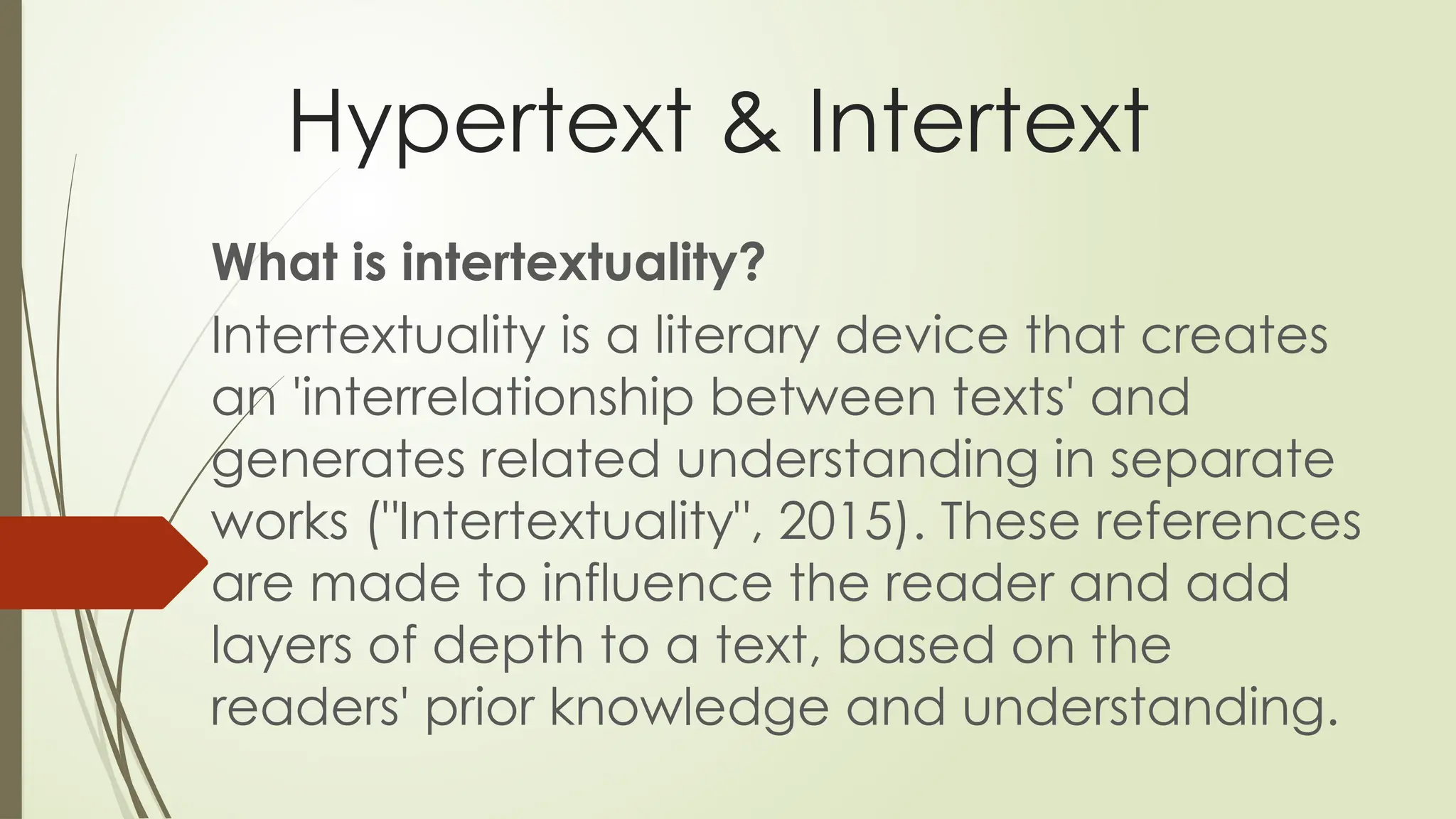 Hypertext & Intertext power point presentation | PPTX