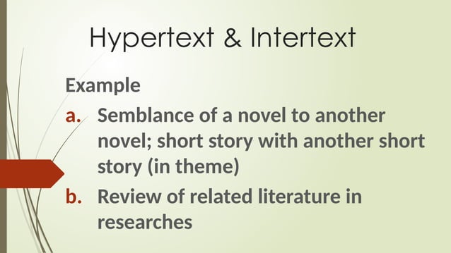 Hypertext & Intertext power point presentation | PPTX