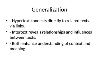 Hypertext and Intertextuality Module in | PPTX