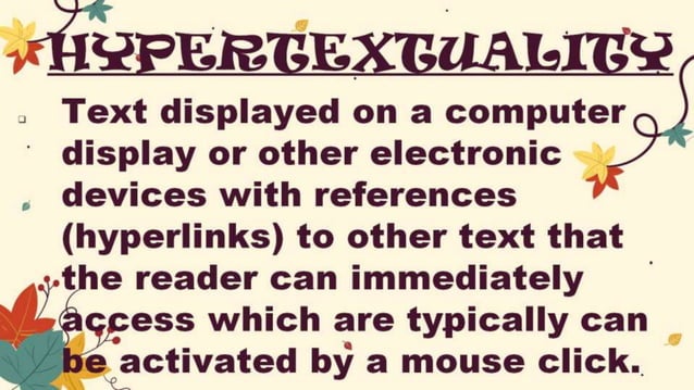 Hypertext & intertext - Reading and writing Skills - grade 11 - 2nd sem | PPTX