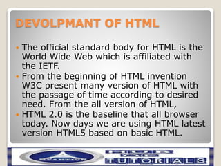 Hypertext markup language (html) | PPT