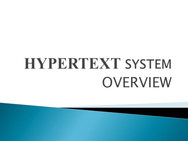 Hypertext system | PPT