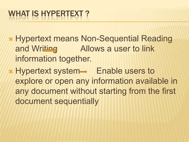 Hypertext System | PPTX | Computing | Technology & Computing