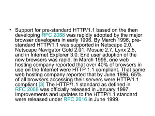 Hypertext transfer protocol (http) | PPT | Internet | Computing