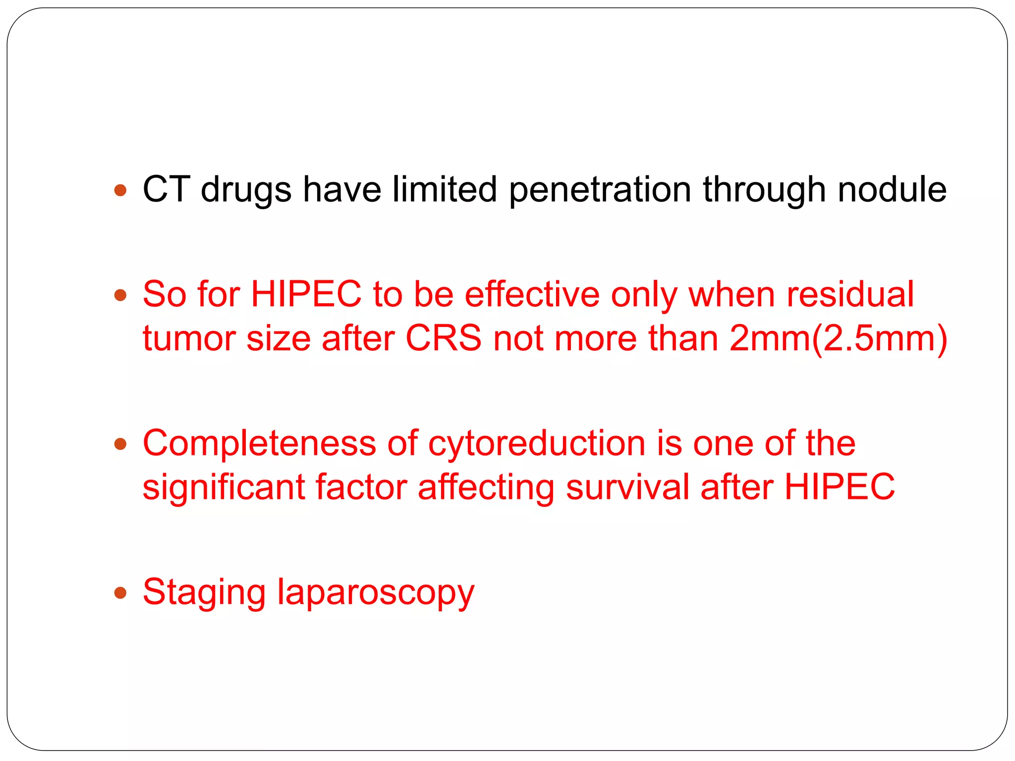 Hyperthermic intraperitoneal chemotherapy | PPTX