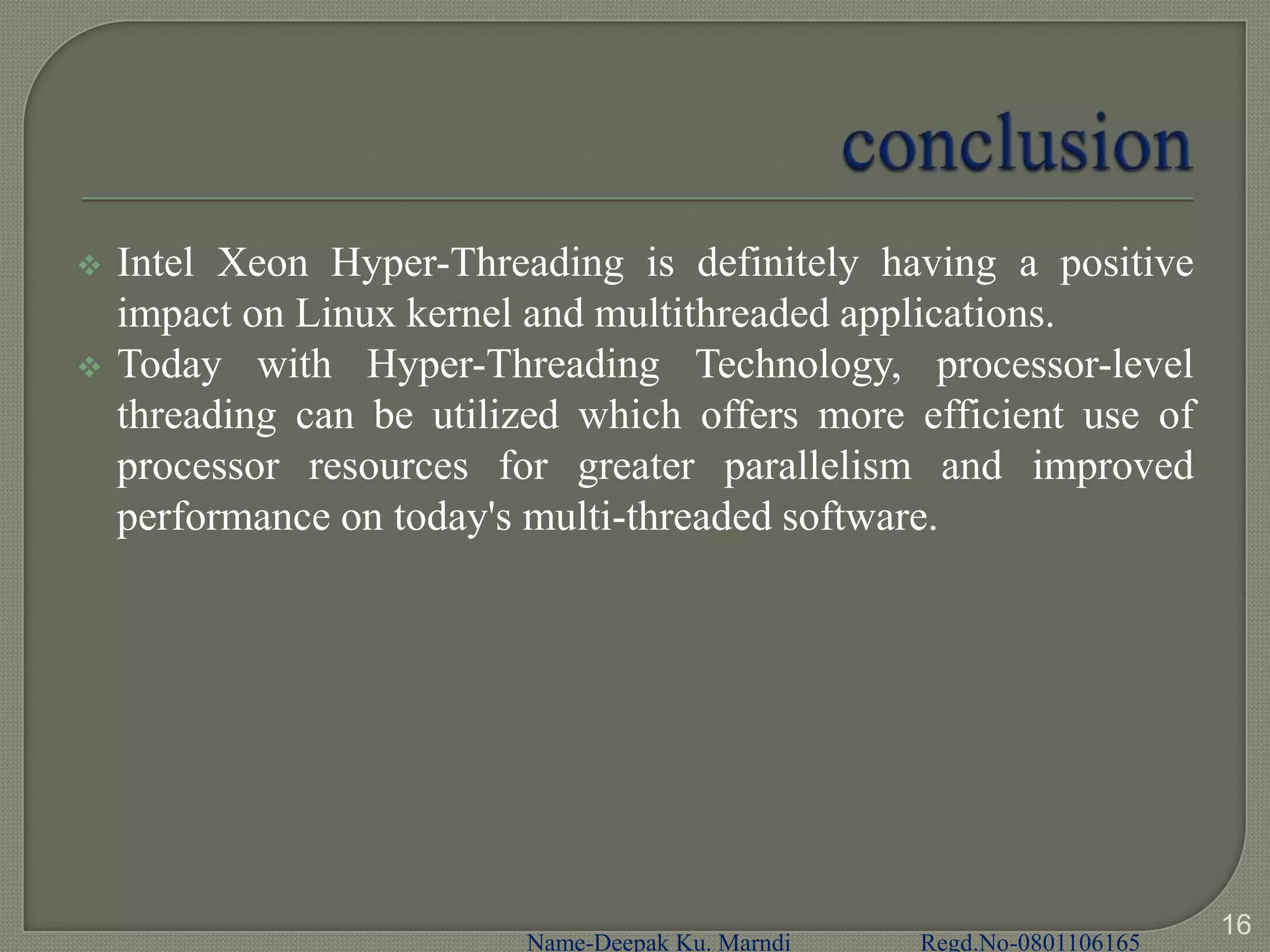 Hyper threading technology | PPTX