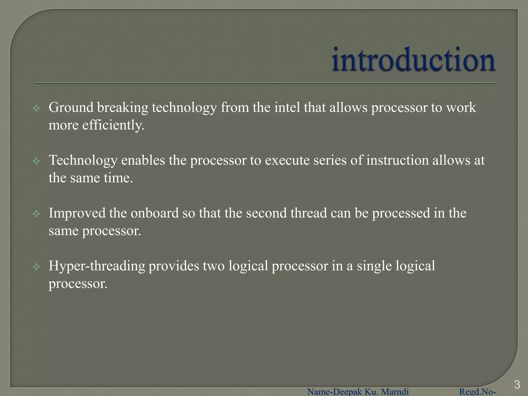 Hyper threading technology | PPTX