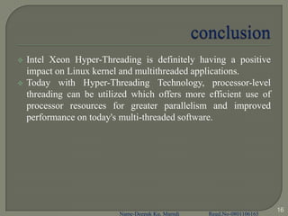 Hyper threading technology | PPTX