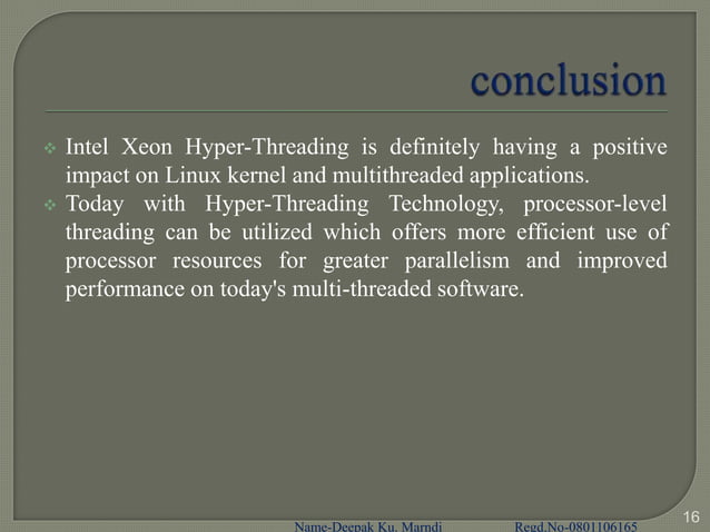 Hyper threading technology | PPTX
