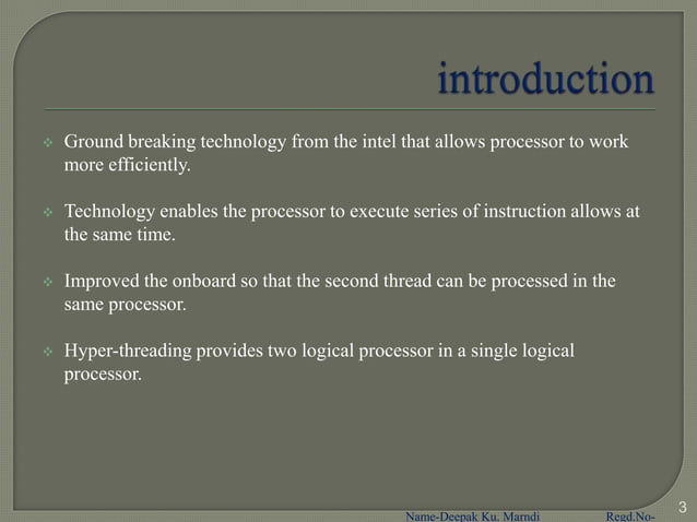 Hyper threading technology | PPTX