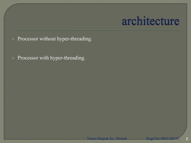 Hyper Threading Technology Ppt 2989
