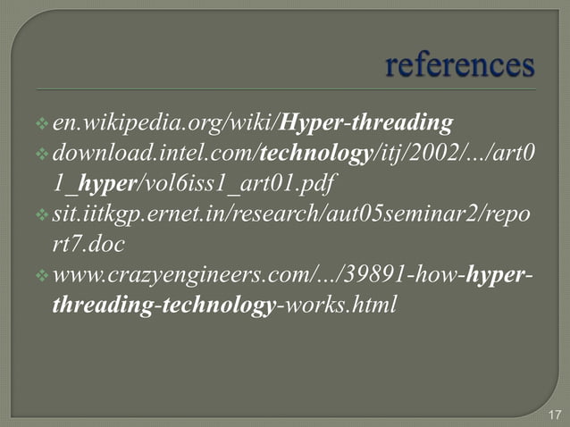 Hyper threading technology | PPT