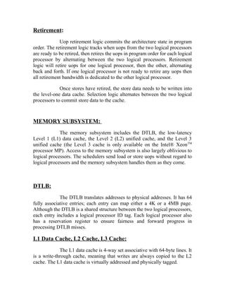 Hyper thread technology | DOC | Operating Systems | Computer Software and Applications
