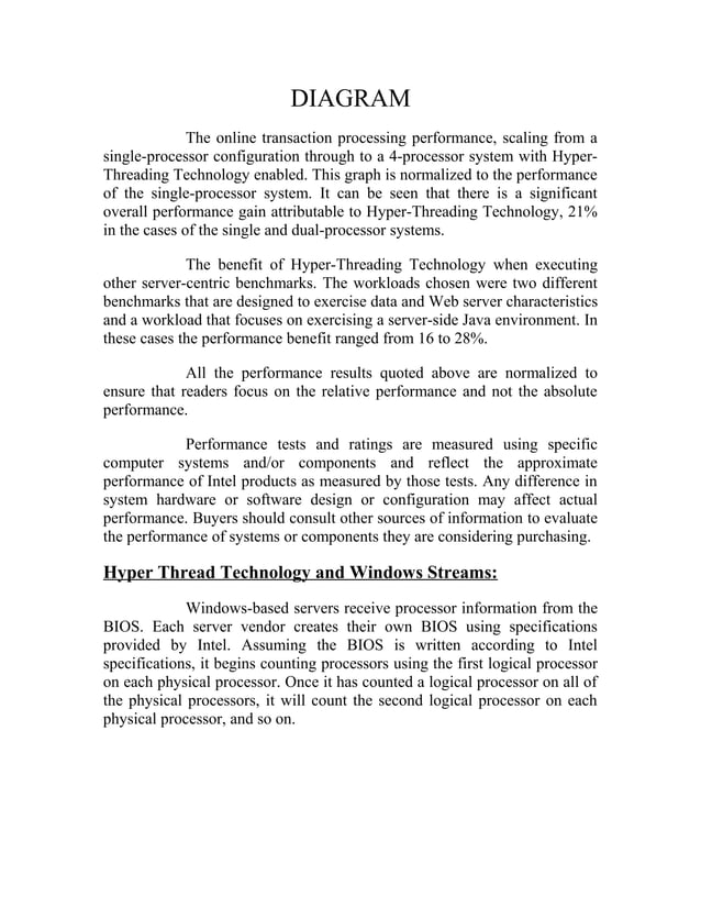 Hyper thread technology | DOC | Operating Systems | Computer Software and Applications
