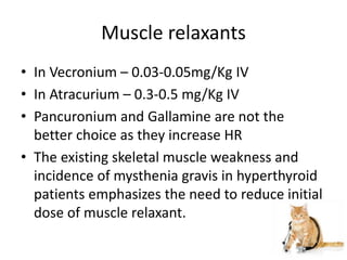 Hyperthyroidism & Anaesthetic Implications | PPTX