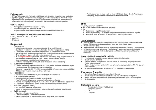 Hyperthyroidism summary | PPT