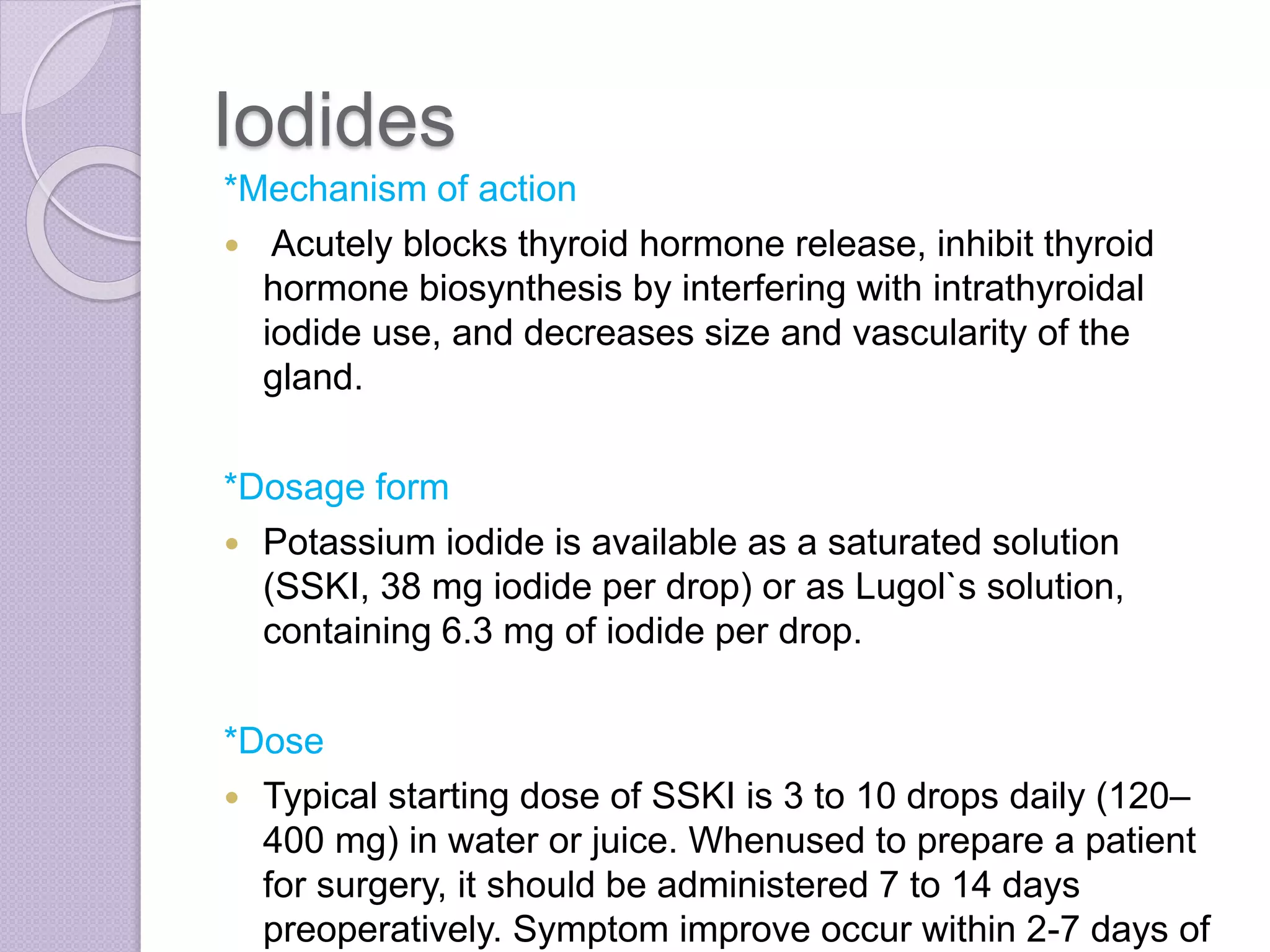 Hyperthyroidism / Thyrotoxicosis Pharmacotherapy | PPTX