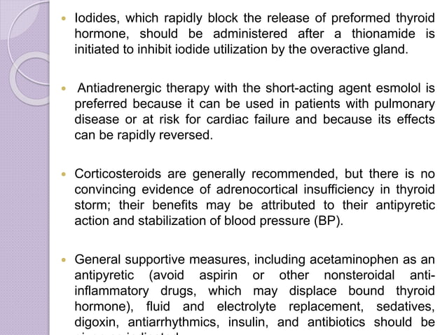Hyperthyroidism / Thyrotoxicosis Pharmacotherapy | PPTX | Thyroid ...