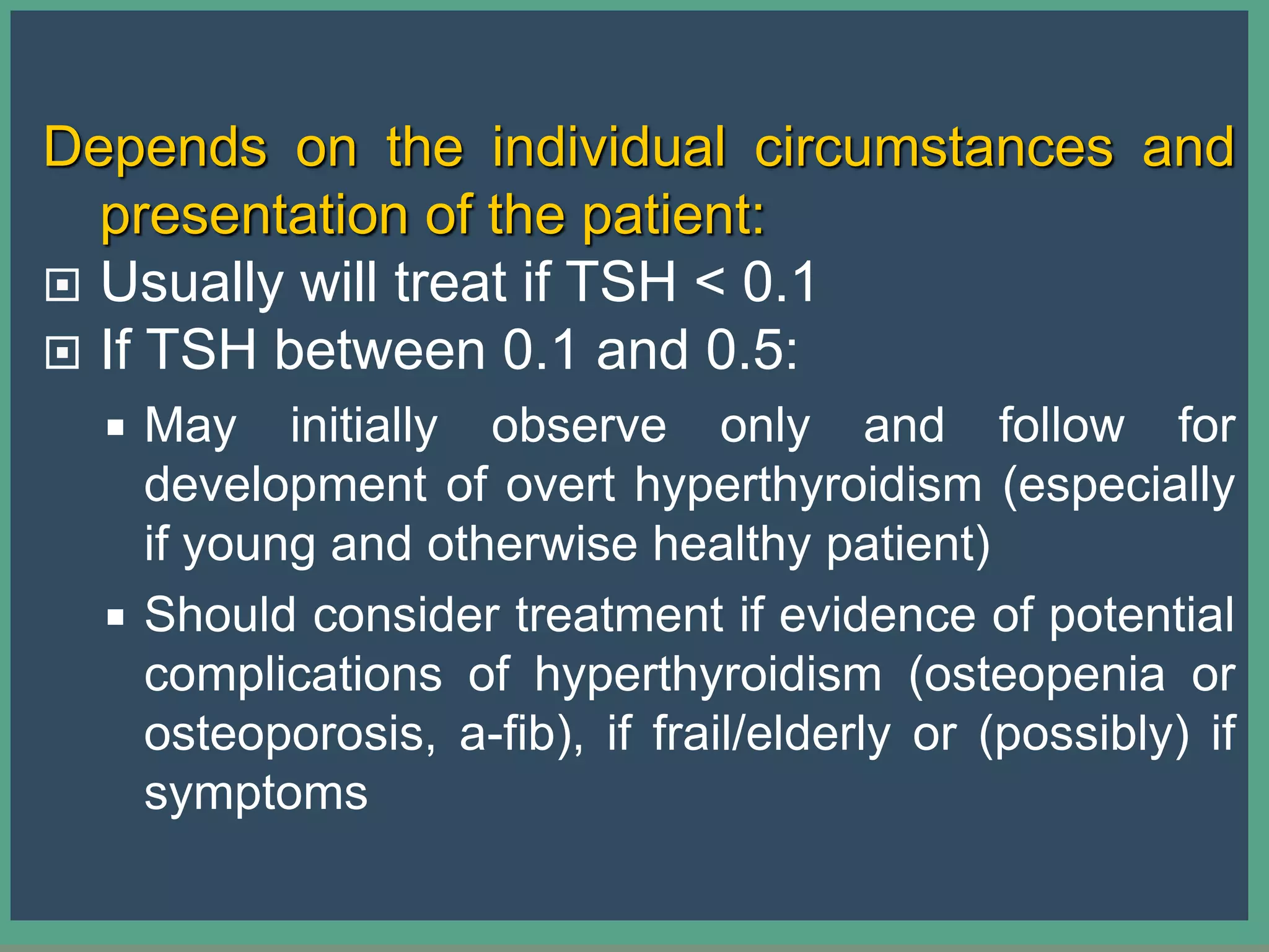 Hyperthyroidism approach to management- dr selim | PPT