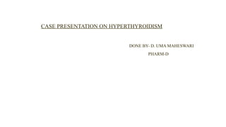 Hyperthyroidism power point presentation | PPTX
