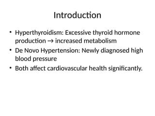 Hyperthyroidism_DeNovoHypertension pptx | PPTX