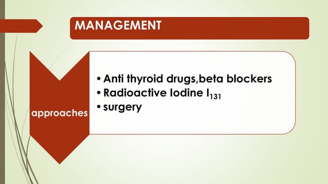 management of Hyperthyroidism | PPTX | Thyroid Disorders | Endocrine ...