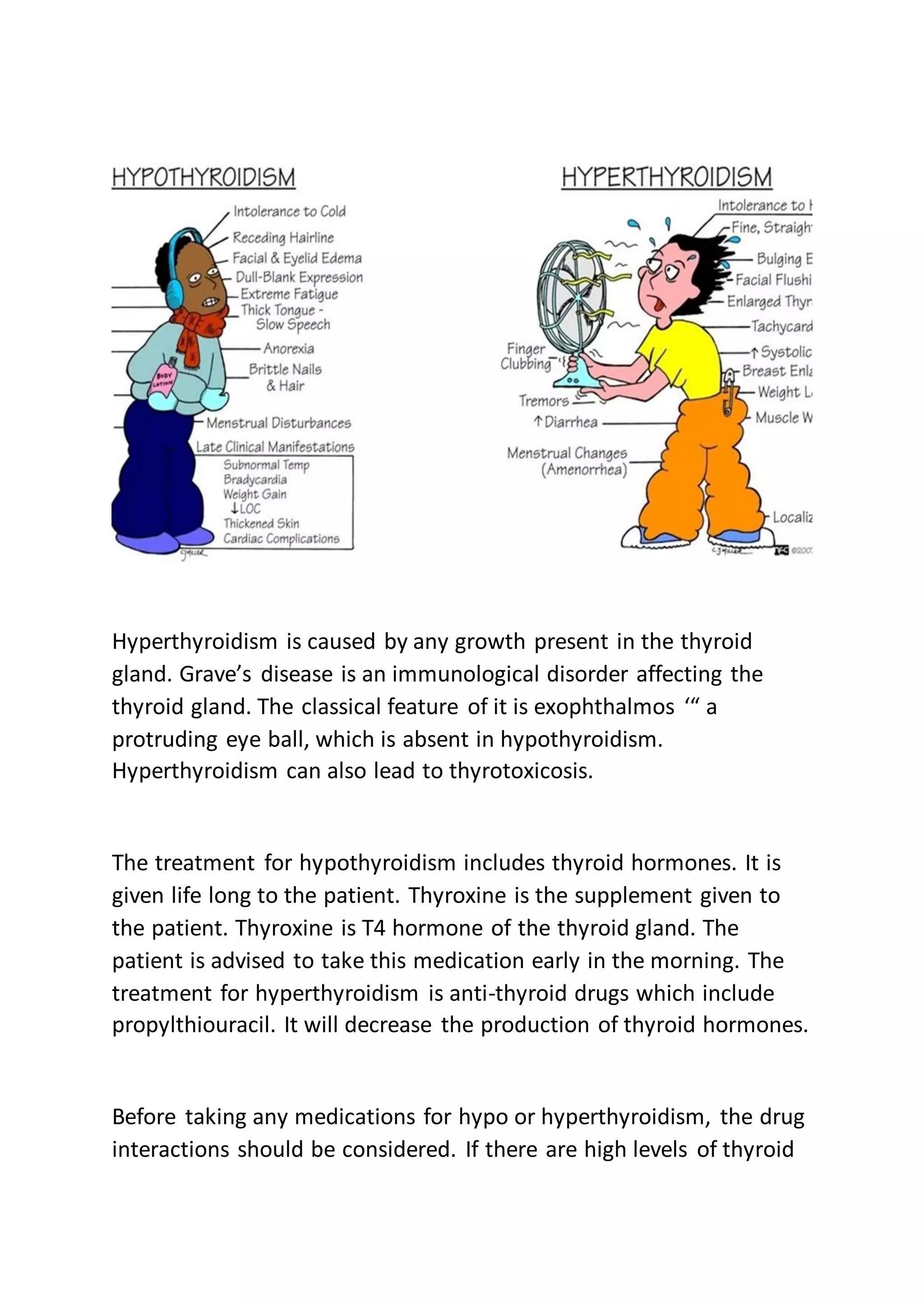 Hyperthyroidism vs Hypothroidism | DOCX