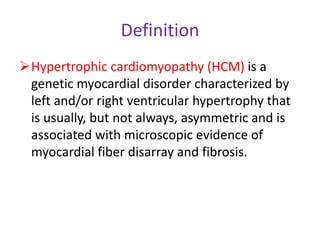 Hypertrophic obstructive cardiomyopathy | PPTX