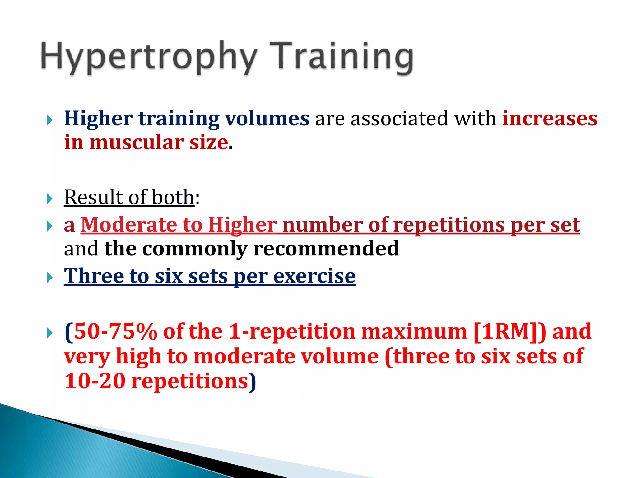Hypertrophy training | PPT