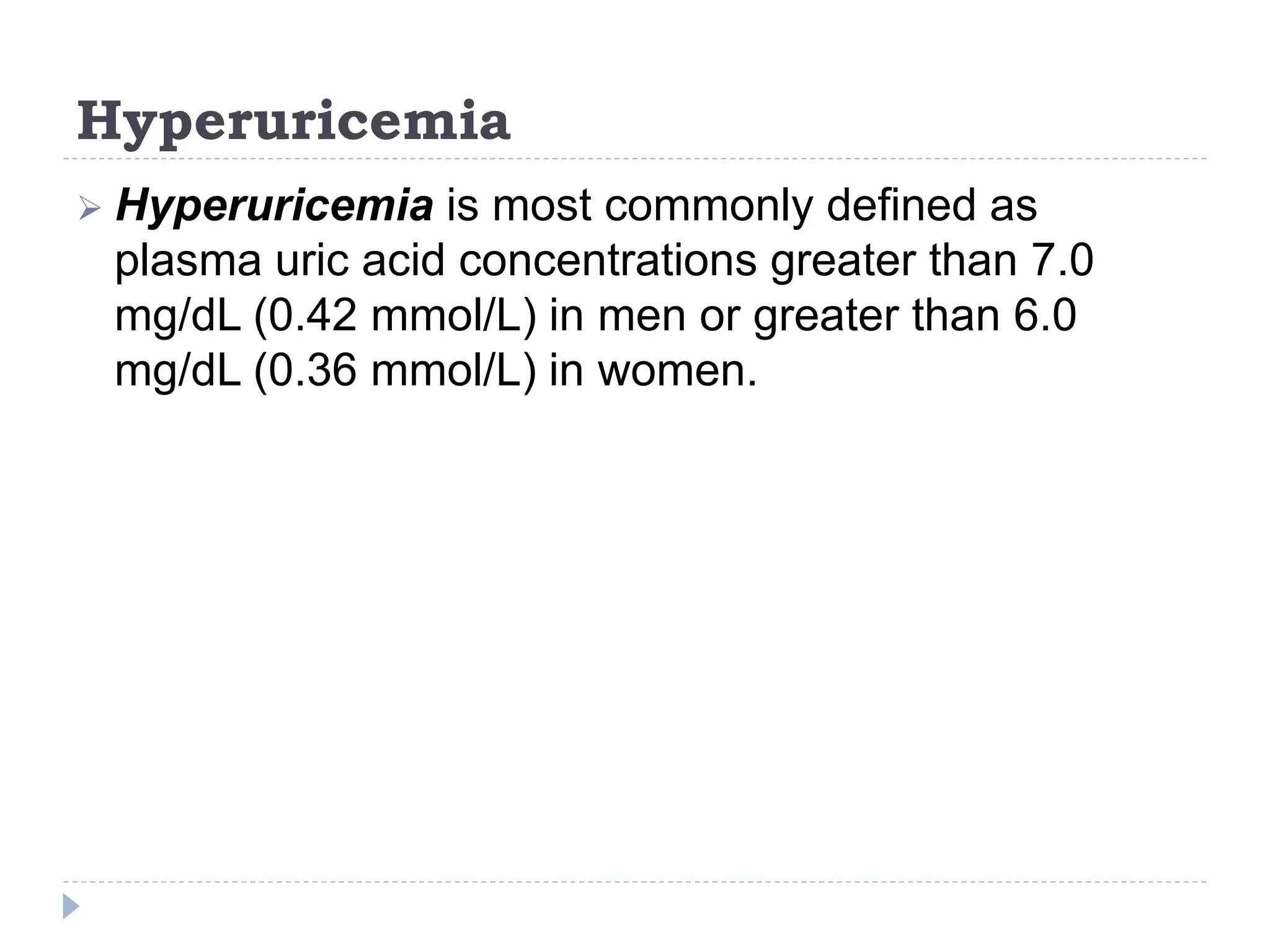 Hyperuricemia | PPTX