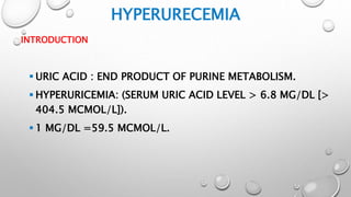 Hyperuricemia | PPTX