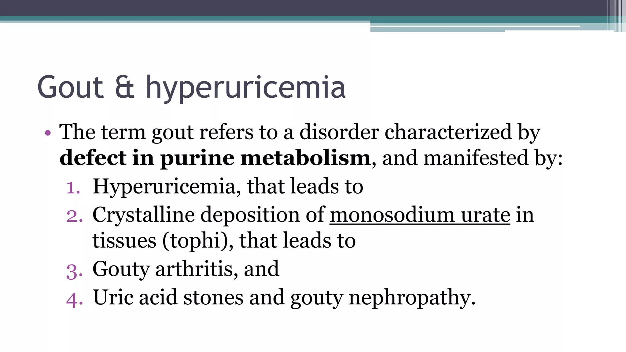 Hyperuricemia and Gout | PPTX