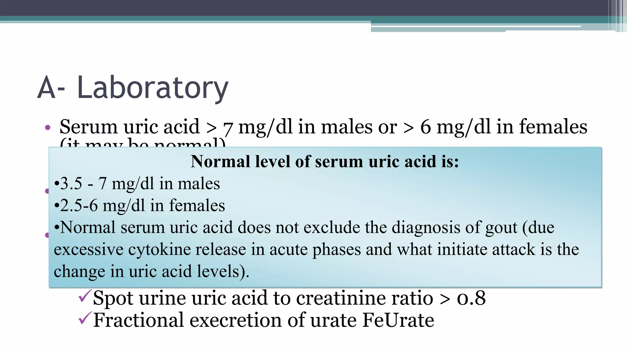 Hyperuricemia and Gout | PPTX