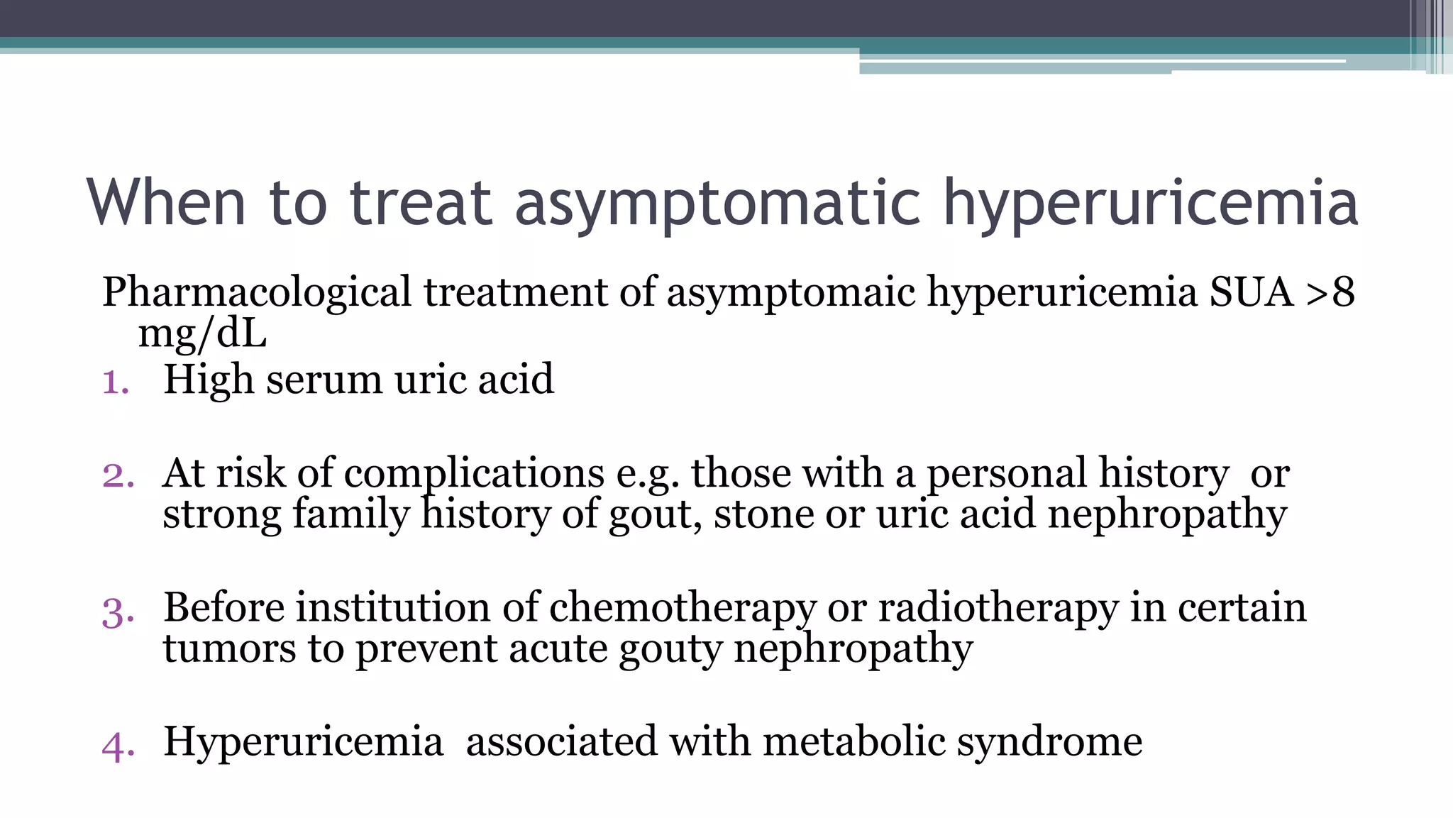 Hyperuricemia and Gout | PPTX